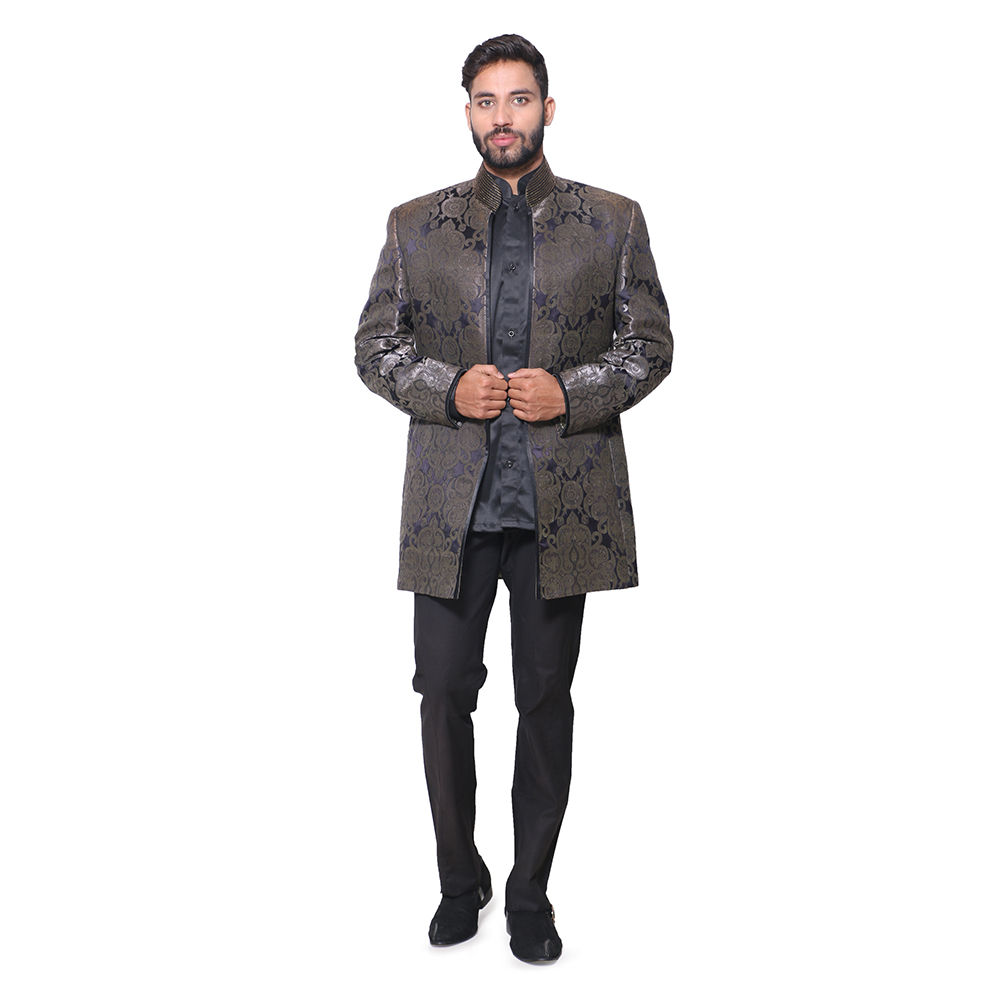 Buy Front Open Designer Coat Set Designer . Shipping Worldwide.