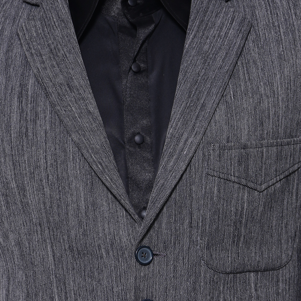 Buy Steel Grey Coat Set With Arm Detail Designer . Shipping Worldwide.